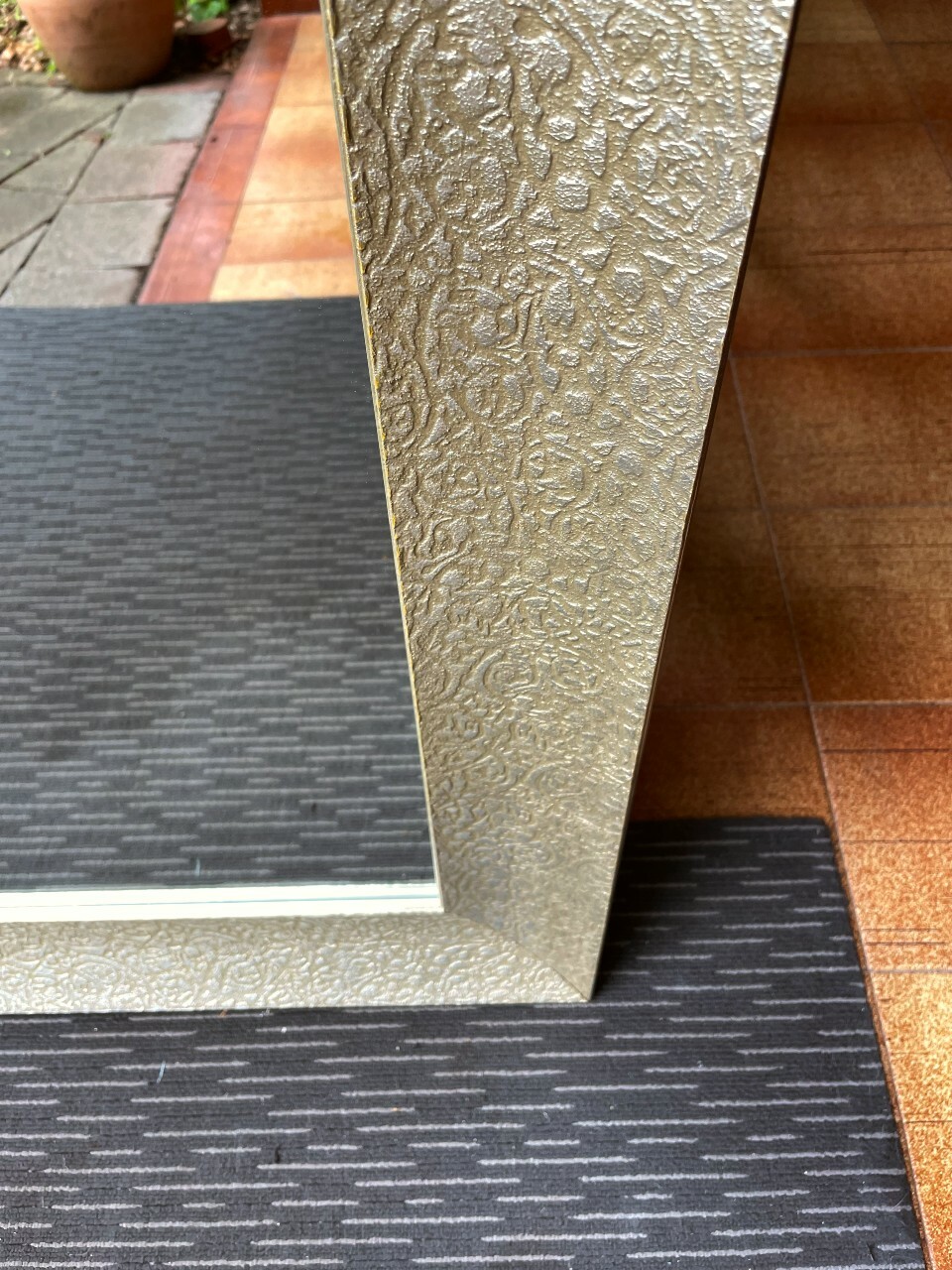 Embossed Champagne Bold Chunky Traditional Timber Frame 2Mx71cm | eBay