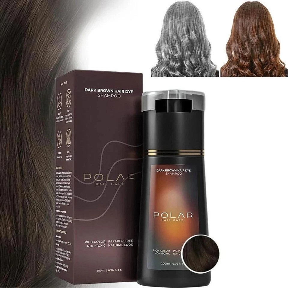 200ml Polar Hair Instant Dye Shampoo Hair Color Shampoo for Hair ...