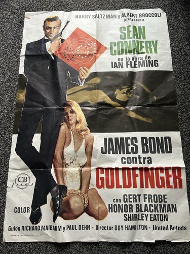 Extremely Rare Original Vintage Spanish Film James Bond 007 Goldfinger ...