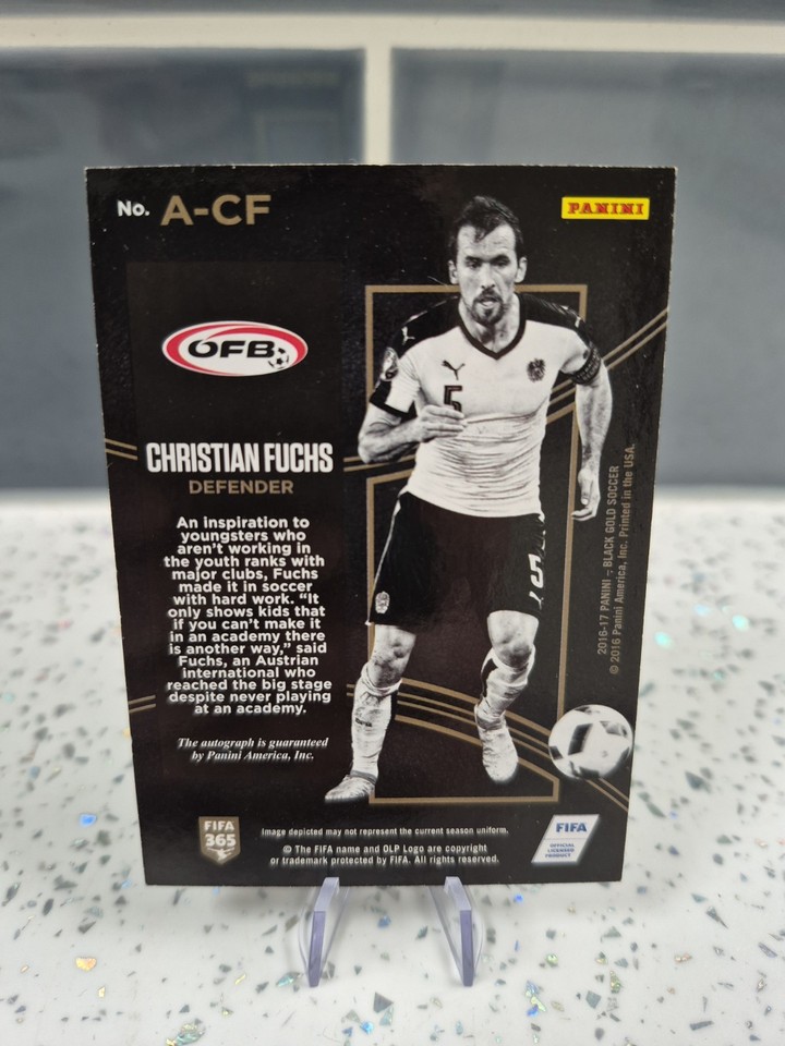 Christian Fuchs Austria & Leicester City Panini Black Gold Autograph ...