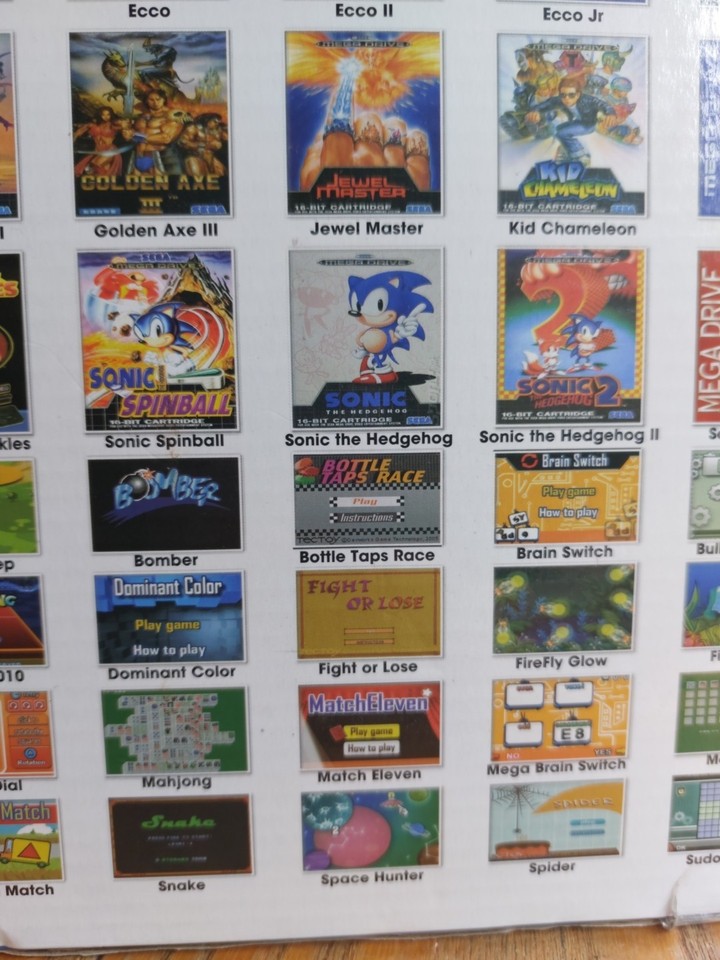 Sega Mega Drive Collectors Edition 80 Built In Games. Incl 2 Wireless ...