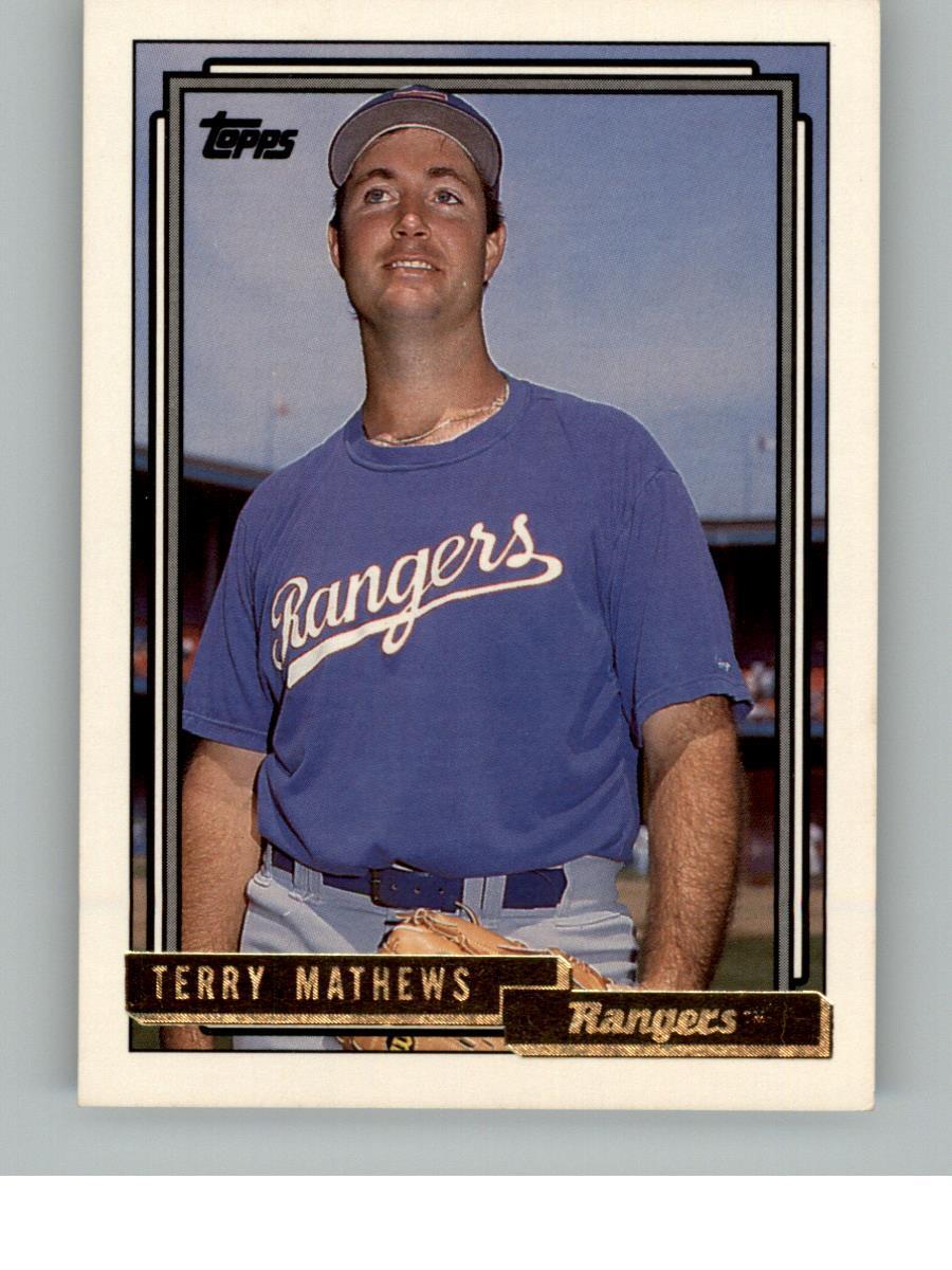 1992 Topps Terry Mathews 131 Texas Rangers Gold | eBay