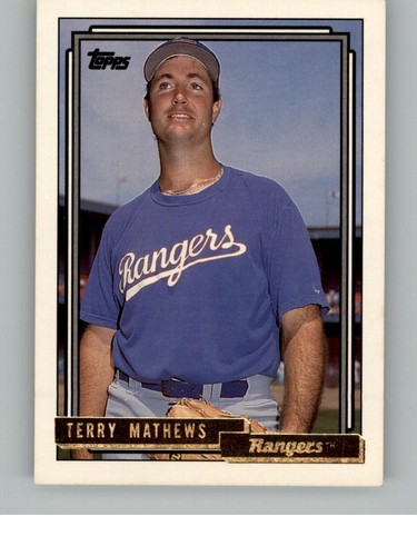 1992 Topps Terry Mathews 131 Texas Rangers Gold | eBay