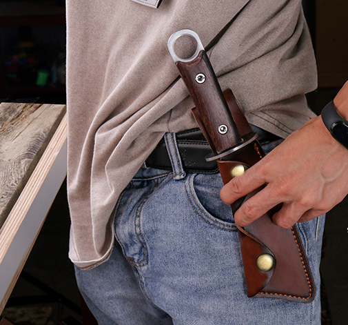 waist belt bag knife blade sheath scabbard machete holder cow leather ...