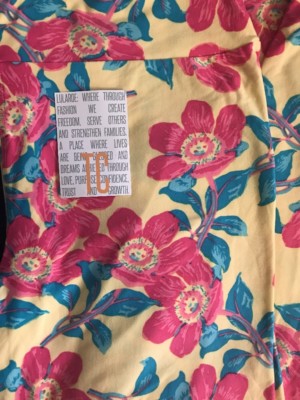 Lularoe TC Tall & Curvy Leggings 🦄 Floral Yellow Pink Hawaiian New HTF ...
