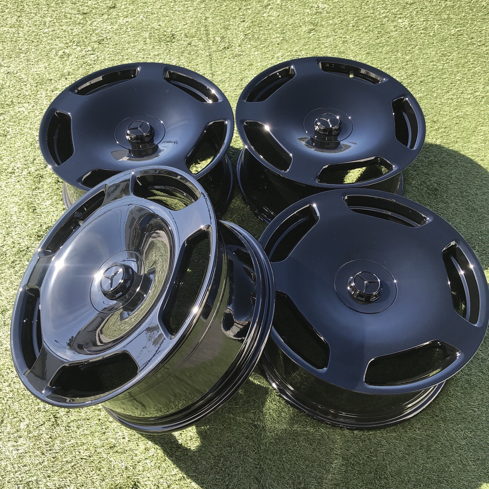 20 MERCEDES MAYBACH RIMS BLACK STOCK SET 4 S580 S600 S450 S560 OEM ...