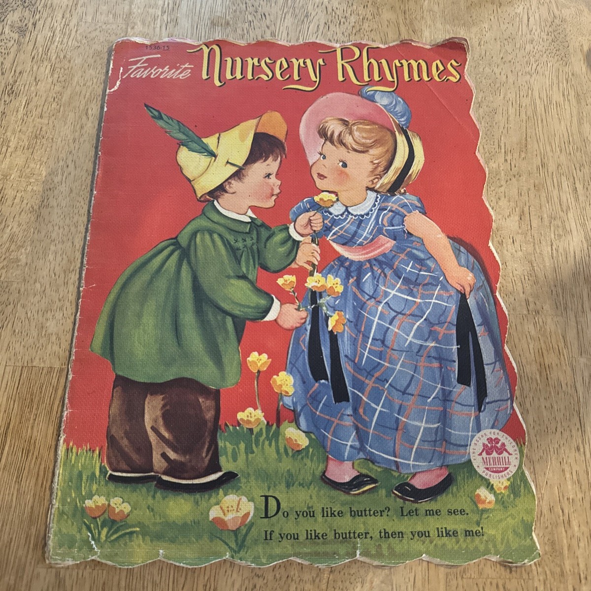 Vintage Nursery Rhyme Illustrations Vintage Fabric, 40's Nursery Rhyme