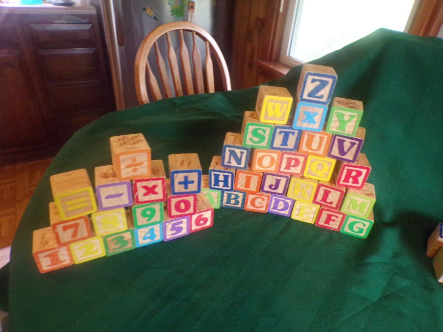 42 Vintage Childrens Alphebet/Number Blocks | eBay