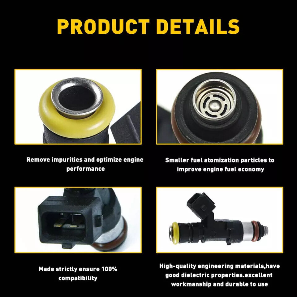 8x 2200cc Fuel Injectors EV1 210lb For Toyota Mazda Dodge Honda Civic ...