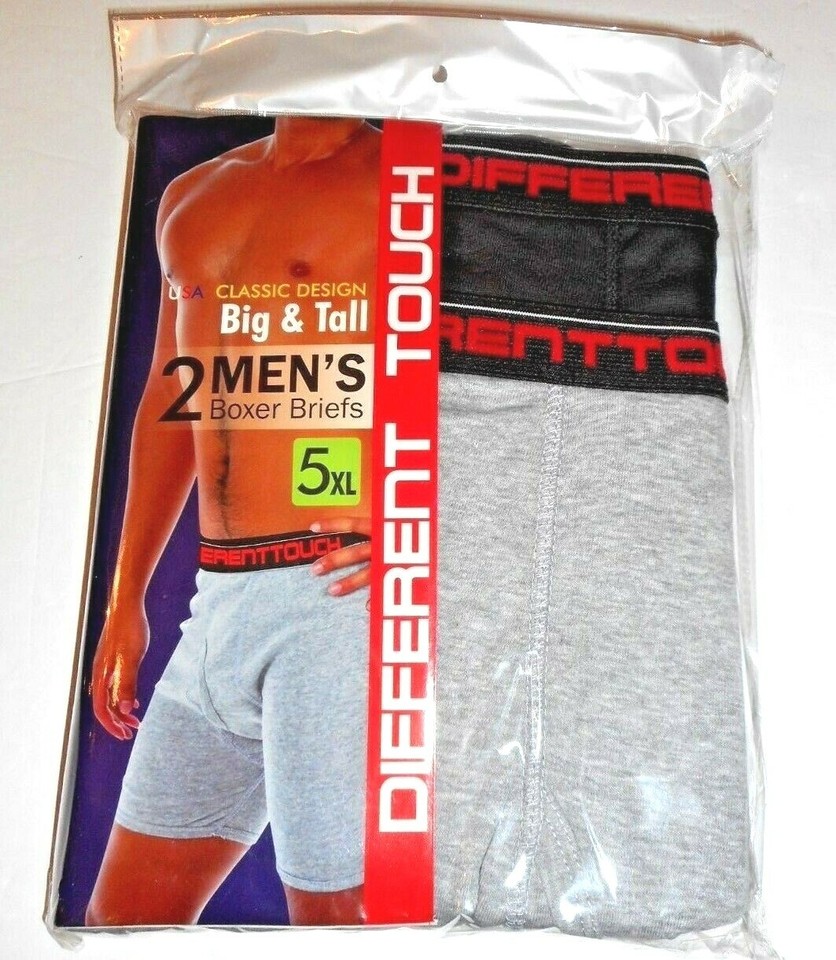 6 pack Men's Big Tall LONG LEG Boxer Briefs 3X-4X-5X-6X USA Size ...