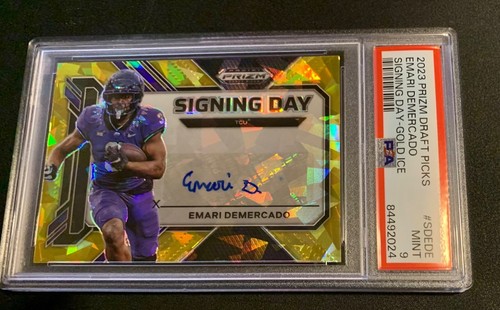 EMARI DEMERCADO 2023 Prizm Draft Picks Signing Day Auto Gold Cracked ...