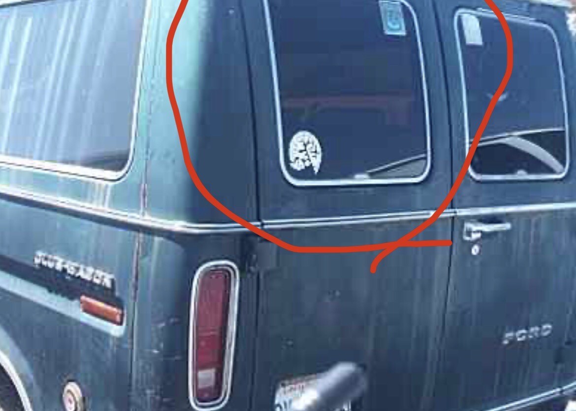 1975-1978 Ford Van Pop-Out Window Rear Cargo Door Glass Vent E100 E200 ...