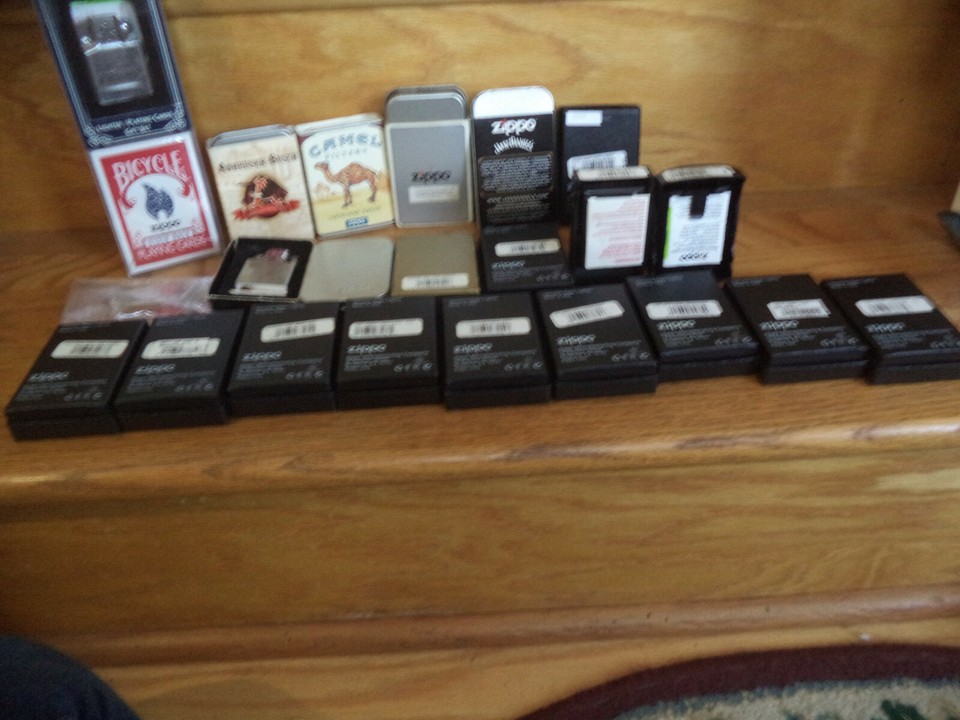 20-NOS ZIPPO LIGHTER INSERTS ORIGINAL BOXES-CASES-SLEEVES-PLAYING ...