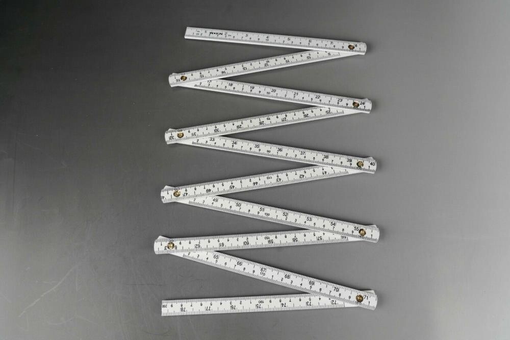 2 METRE LONG FOLDING RULER CARPENTERS METRIC IMPERIAL DIY RULE TOOL ...