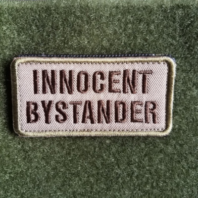 INNOCENT BYSTANDER TACTICAL COMBAT ARMY HOOK PATCH EMBROIDERED DESERT ...