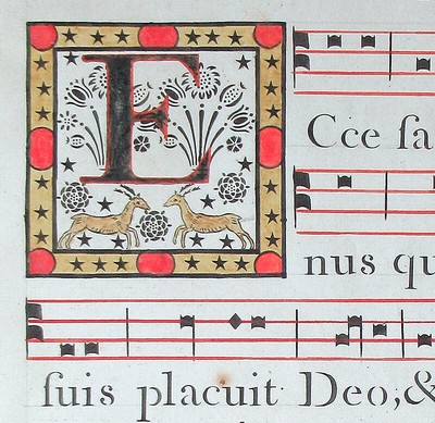 European - Illuminated Manuscript Gregorian Chant