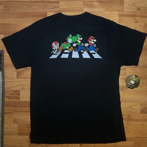 Nintendo Super Mario Beatles Abbey Road Parody T-Shirt Large | eBay