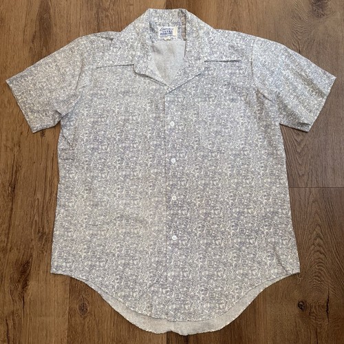 Vtg 60s 70s Lawrence Shirt Butterfly Collar Mod Nik Disco Rockabilly ...