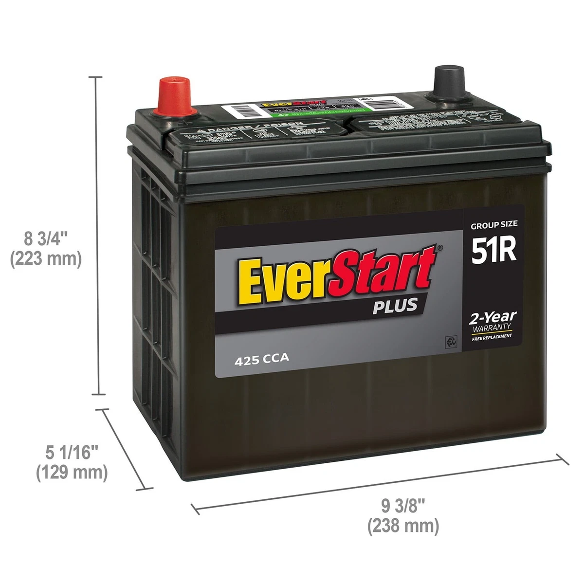 EverStart Maxx Lead Acid Automotive Battery, Group Size T5, 02/23/2024