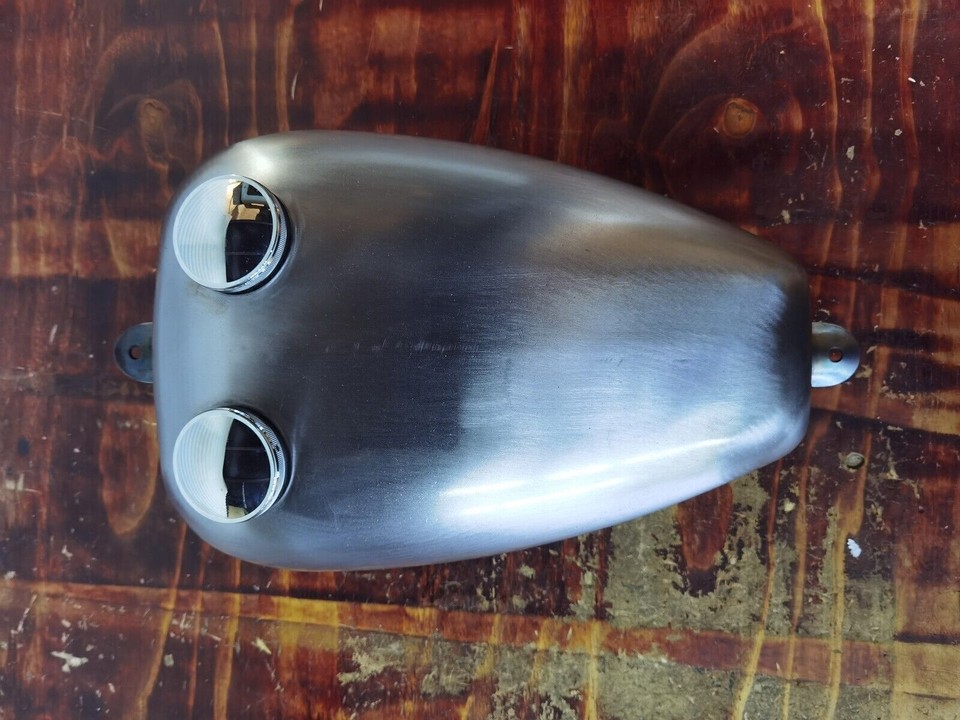Motorcycle Universal Handmade Petrol Gas Fuel Tank Silver Modified ...