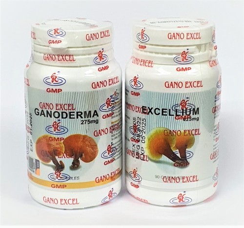 4 Sets 4 x Gano Excel Excellium 90 + 4 x Ganoderma Lucidum 90 Capsules ...