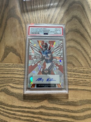 Anthony Richardson Leaf Valiant Auto Orange Crystal /25. 🔥🔥 | eBay