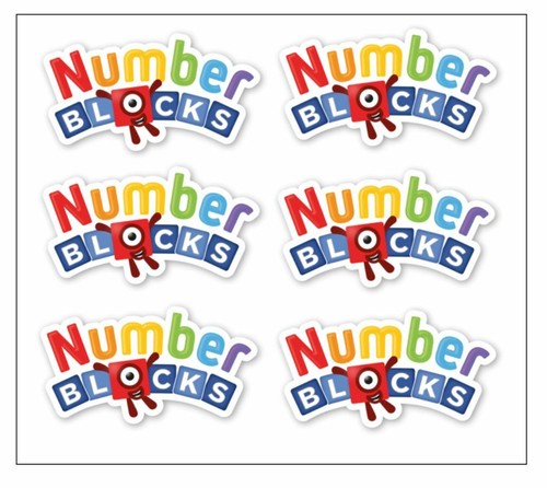 6 X Number Blocks LOGO Self Adhesive Vinyl Sticker Decals 8cm each ...