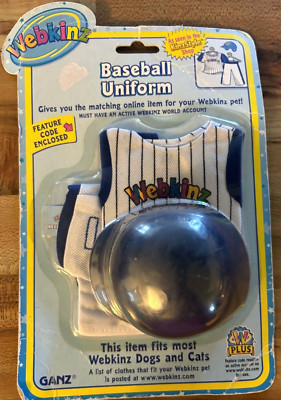 Webkinz Clothing BASEBALL Uniform w/ Helmet NEW sealed package & code 3 ...