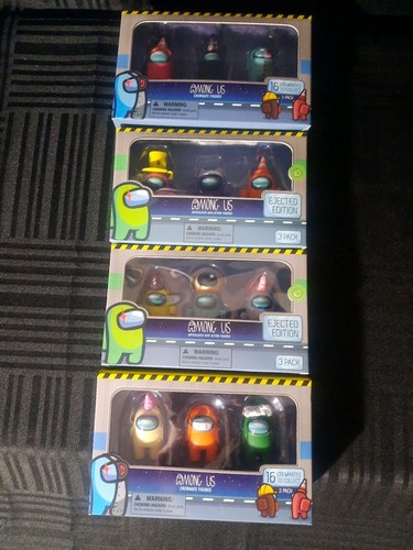 LOT of AMONG US EJECTED EDITION & CREWMATE EDITION 2" FIGURES ~ FOUR 3 ...
