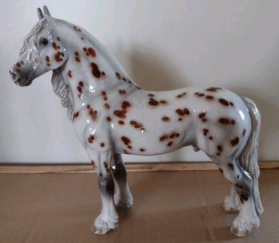 Red Spotted Cheval Ceramics Friesian Horse, 742/1000 | eBay UK