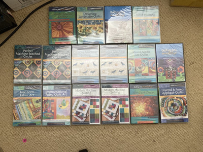 NEW * HUGE LOT of 18 Quilting Arts Workshop Tutorial Instructional DVDs ...