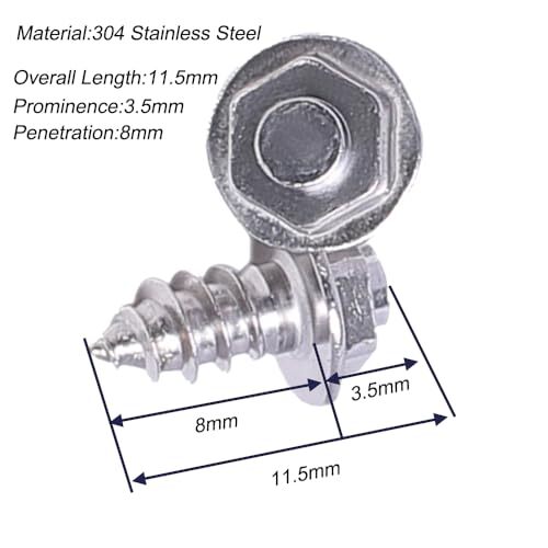Wading Boot Studs for Felt Or Rubber Cleated Footwear 26 Pack Screw in ...