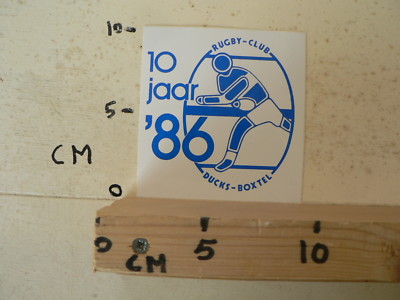 STICKER,DECAL RUGBY CLUB DUCKS BOXTEL 10 JAAR 86 A | eBay