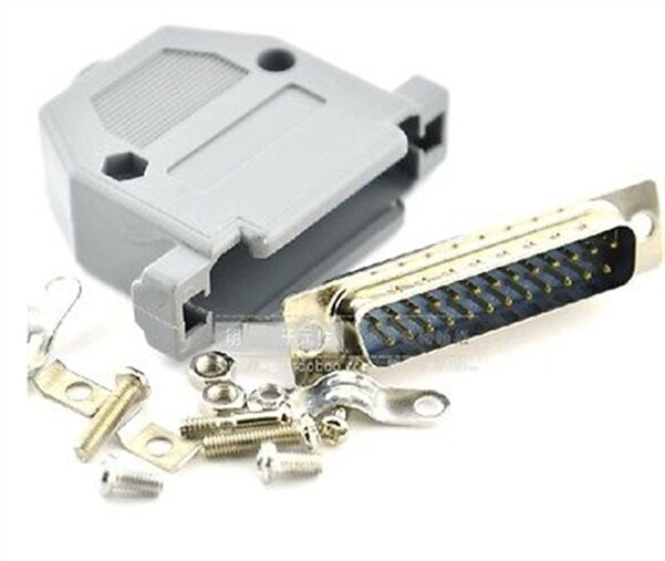 2Pcs Serial DB25 25-Pin Male Jack Assembly Solder Plug Connector With ...