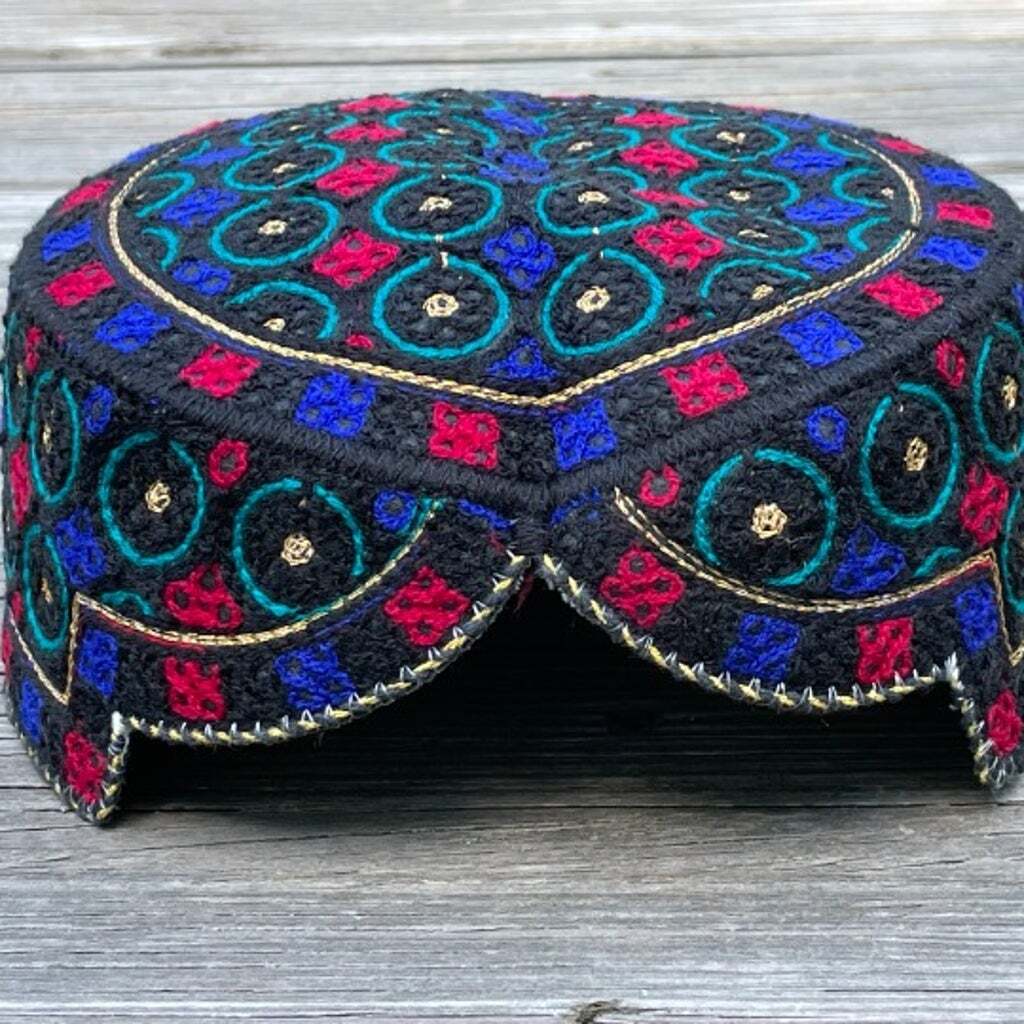 Sindhi Hat Men Round Front Cultural Cap Topi Traditional Pakistani Hat ...
