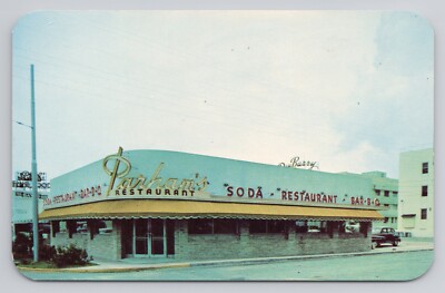 Postcard Parham's Restaurant Miami Florida | eBay