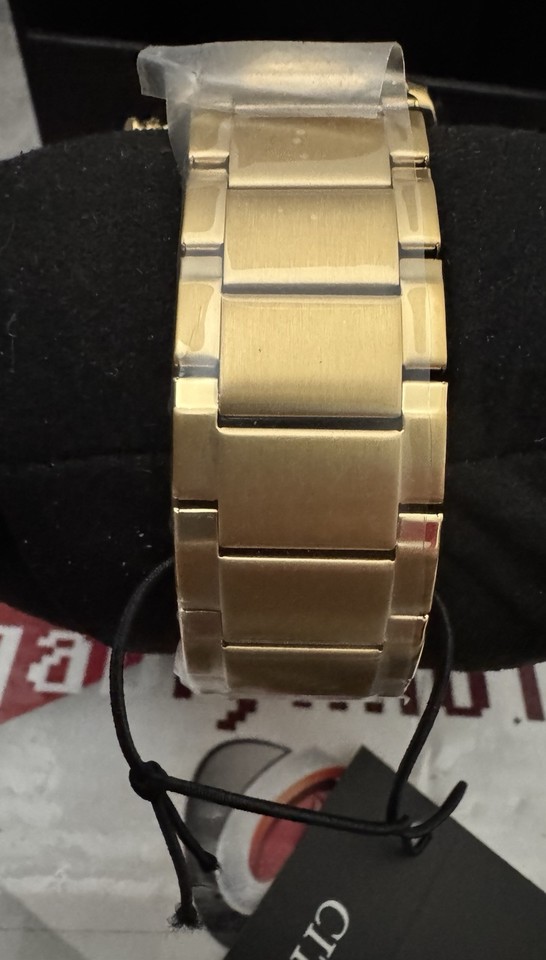 Citizen Weekender Chronograph Eco-Drive Gold Black Dial Watch Mens ...