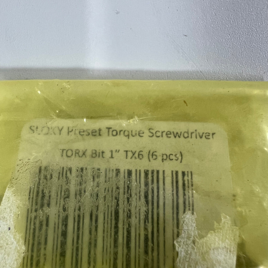 Sloky Preset Torque Screwdriver TORX Bit 1", TX6 (6 Pieces), STS-TX-B1 ...