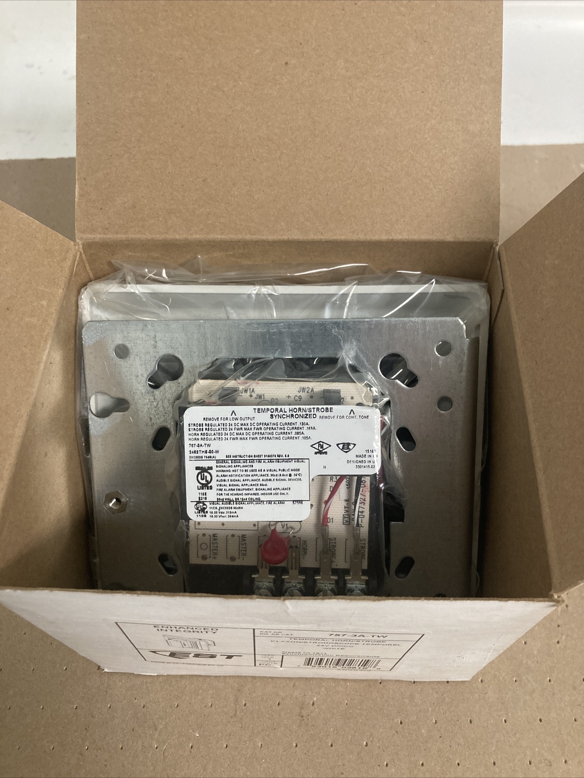 EST - Edwards 757-3A-TW Temporal Horn/Strobe White for sale online | eBay