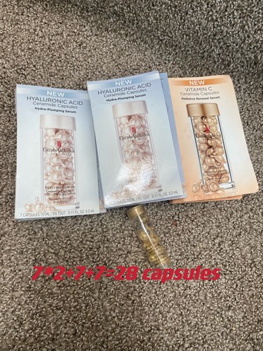 Elizabeth Arden Hydra-plimping serum 7cap*2+vitamin ceramide 7 cap eye ...