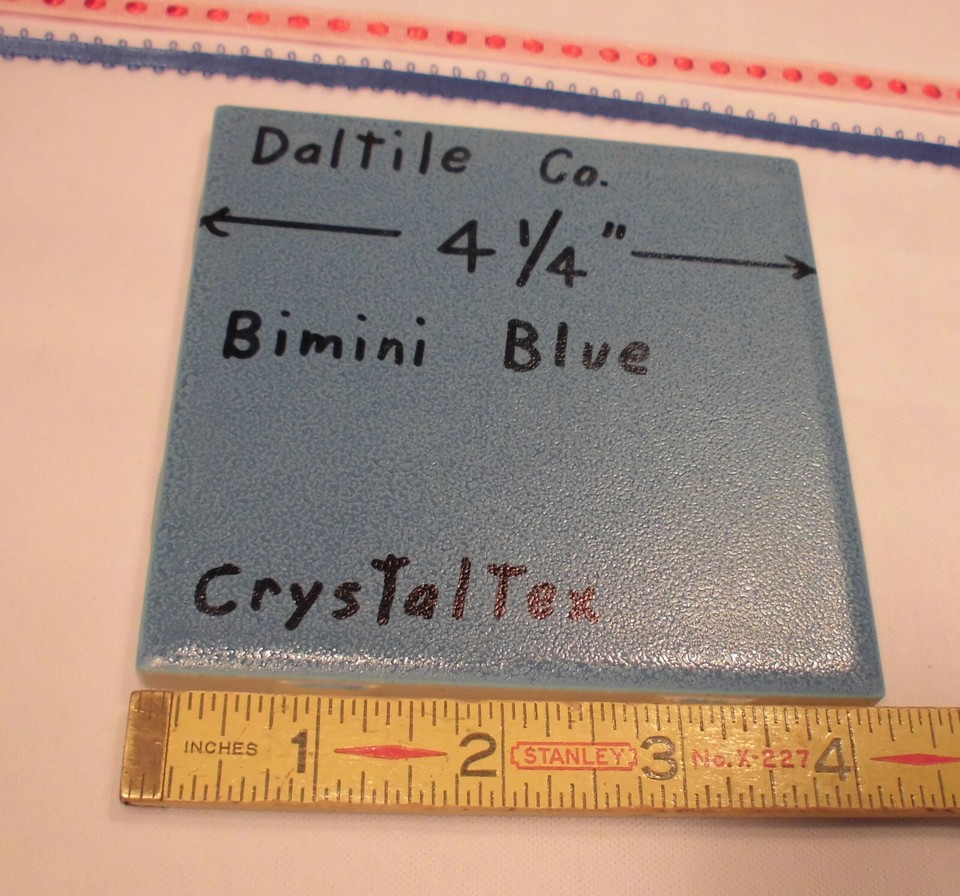 1 pc. Bimini Blue: Ceramic Tile by Daltile 4-1/4" Crystaltex ...