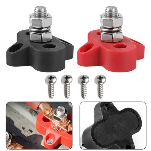 2 Pieces Terminal Block ABS Plastic Junction Block Red & Black ...