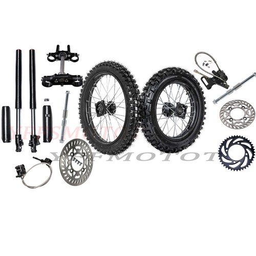 17''+14'' Wheel Tire Tyre Triple Tree Front Fork for Pit Dirt Bike ...