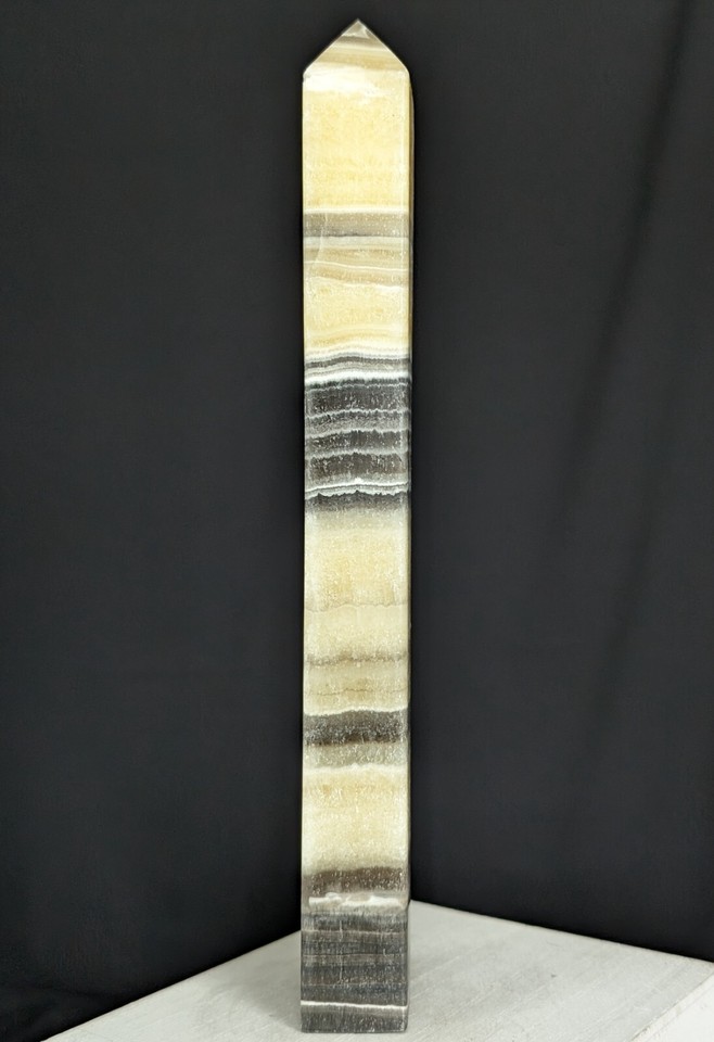 Banded Calcite Tower Large Crystal Tall Big Point Gemstone Mineral ...
