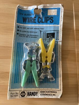 Vitg. Television TV Antenna Wire Clips New Old Stock Original Pkg Set ...