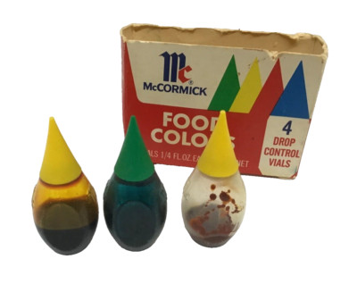 McCormick Food Color Vintage Vials | eBay