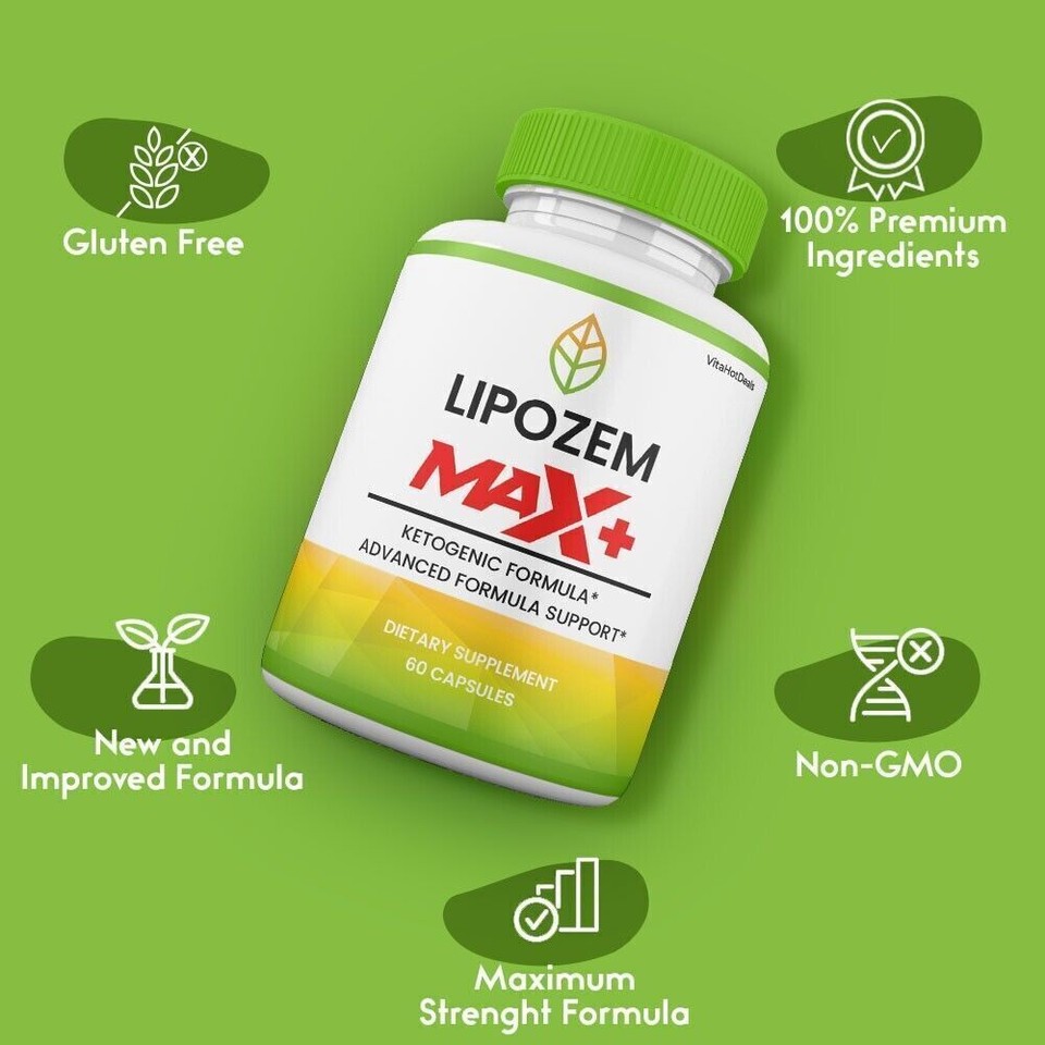 Lipozem Capsules, Maximum Strength, Lipozem Pills for Men and Women (1 ...