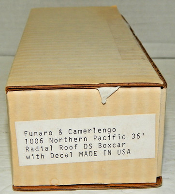 Funaro #1006 Northern Pacific 36' Radial Roof DS Boxcar w/Decal Kit H.O ...