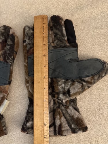 Vintage Outfitters Ridge Fleece Soft Cloth Camouflage Gloves USA L/XL ...
