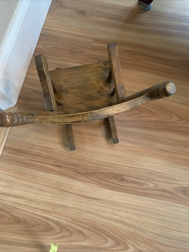 Vintage Wooden Doll Bear Rocking Chair Brown 16 Inches Tall | eBay